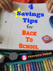 🍎4 Savings Tips for Back To School - Freebies 4 Mom