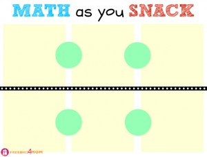 🧸Free Kids Printable: Math as you Snack Placemat - Freebies 4 Mom
