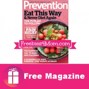 *Expired* 2 Free Issues of Prevention Magazine - Freebies 4 Mom