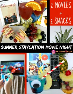 Summer Staycation Movie Night - 2 Movies + 2 Movie Snacks - Freebies 4 Mom