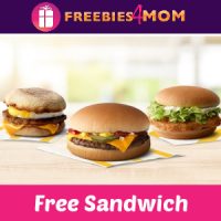 🍔Free Sandwich at McDonald's - Freebies 4 Mom