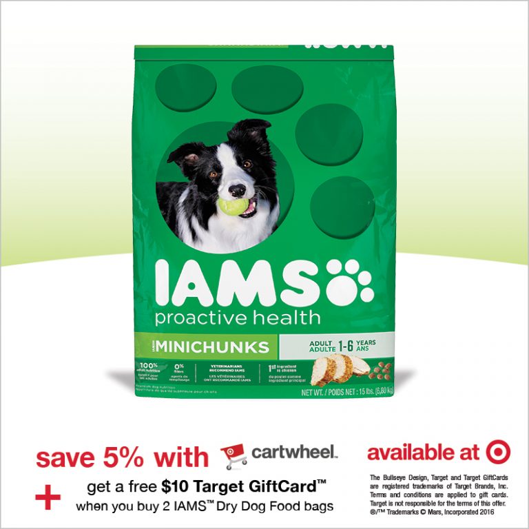 *Expired* IAMS Dog Food Coupon & Gift Card Offer at Target - Freebies 4 Mom