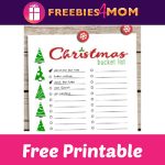 🎄Free Christmas Printable: Christmas Bucket List - Freebies 4 Mom