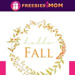 🍂Free Fall Printable Sign: Hello Fall Berry Wreath - Freebies 4 Mom