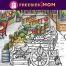 💈Free Printable Adult Coloring: Main Street Shops - Freebies 4 Mom