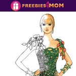 🌺Free Printable Adult Coloring: Flower Fashion Fantasies - Freebies 4 Mom
