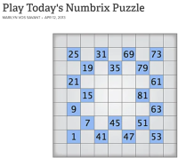 🔟Free Printable Puzzles: Numbrix from Parade Magazine - Freebies 4 Mom