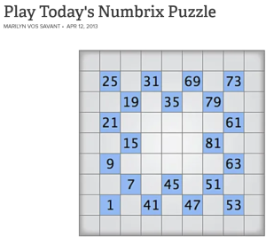🔟Free Printable Puzzles: Numbrix from Parade Magazine - Freebies 4 Mom