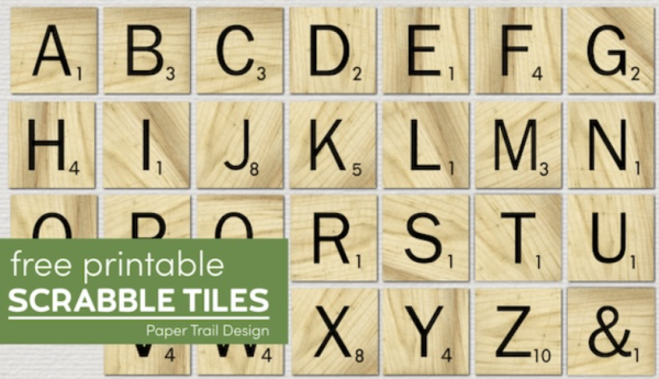 🅰️Free Printable Signs: Scrabble Letter Tiles - Freebies 4 Mom