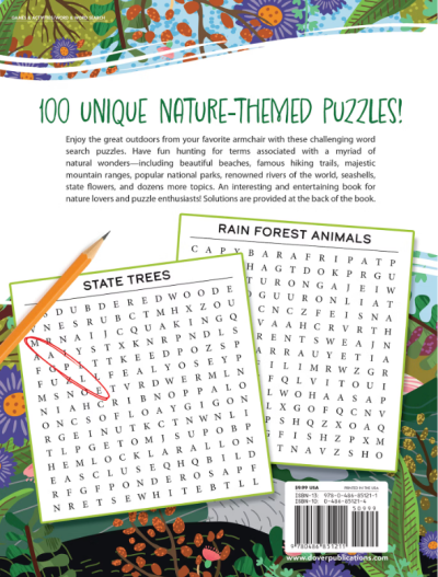 🦋Free Printable Puzzles: Nature Lovers' Word Search - Freebies 4 Mom