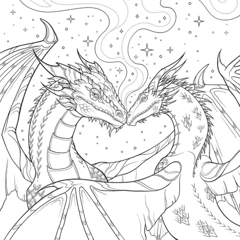 🐉Free Printable Adult Coloring: Fourth Wing - Freebies 4 Mom